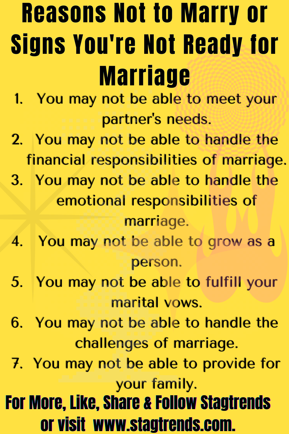 Reasons Not to Marry