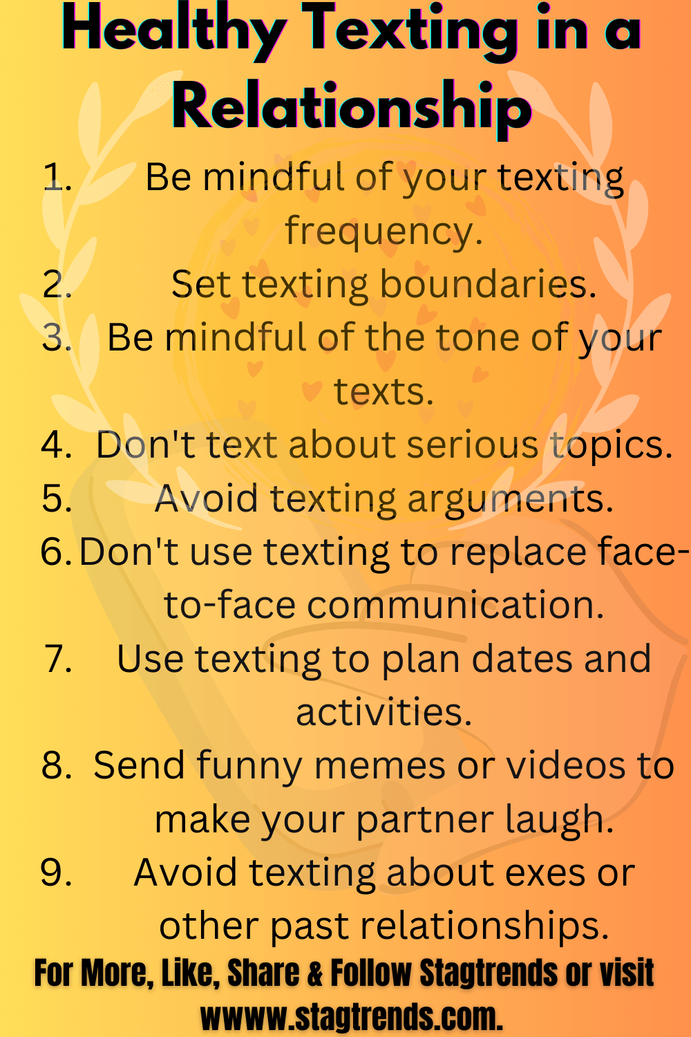 Healthy texting habits in a relationship,