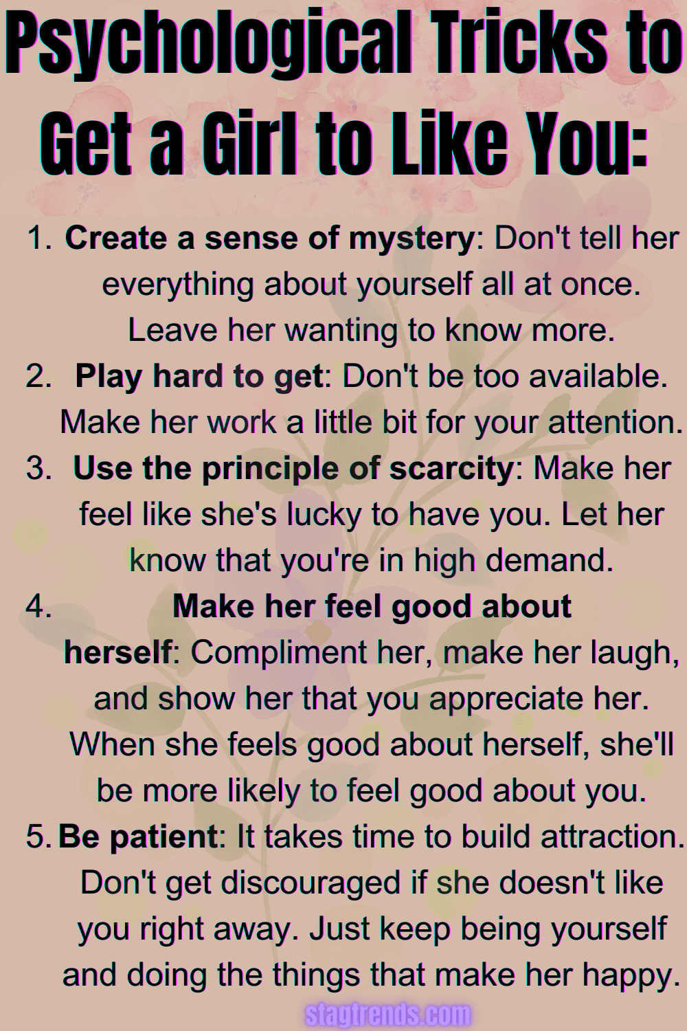 Psychological Tricks to Get a Girl to Like You