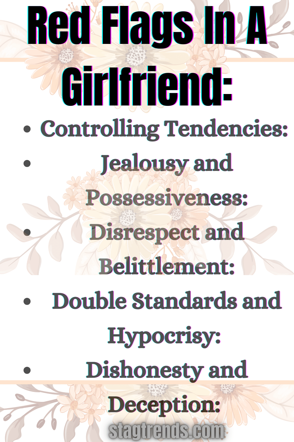 Red Flags In A Girlfriend