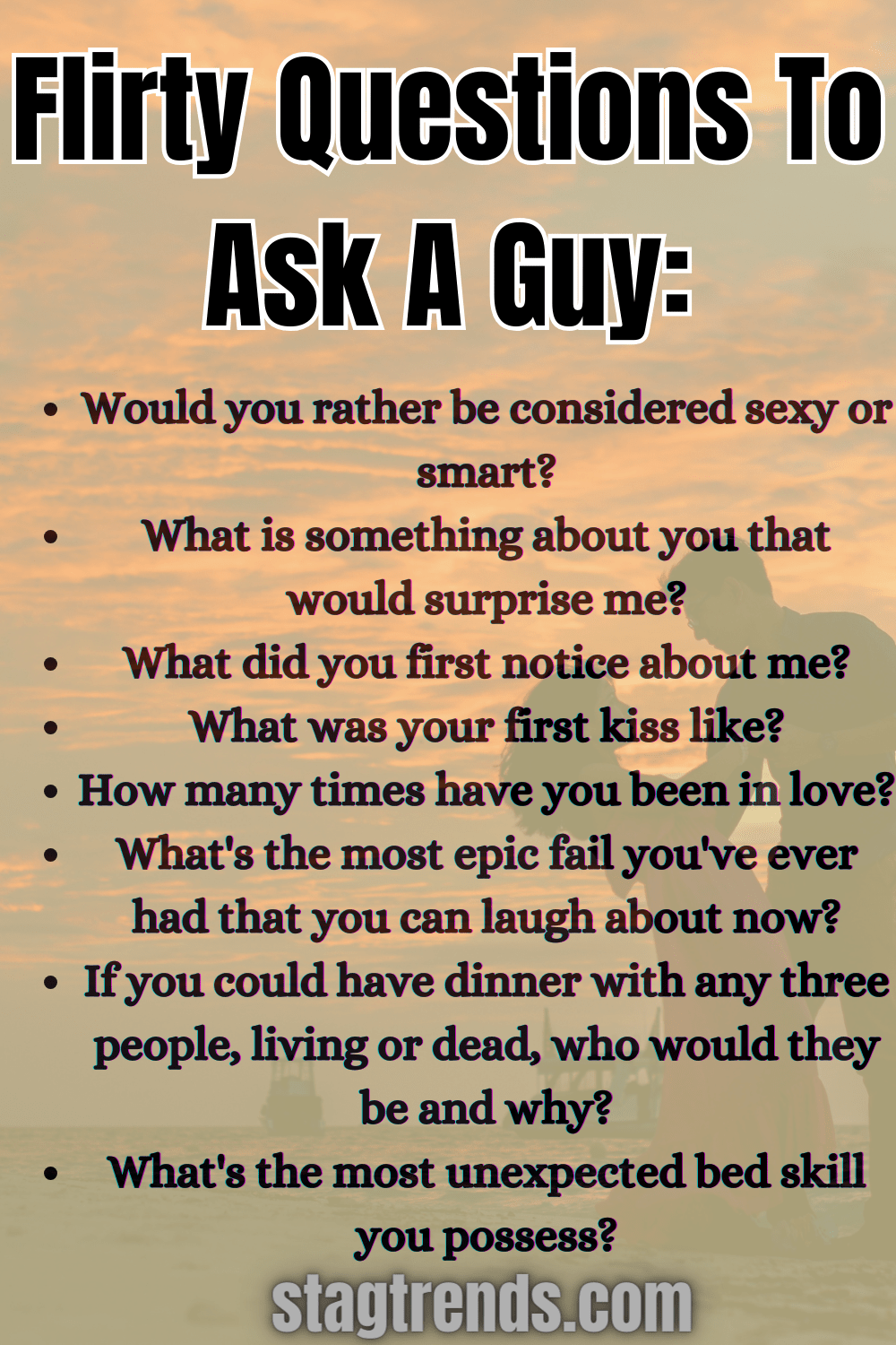 18 Flirty Questions To Ask A Guy Low Key Flirty Questions