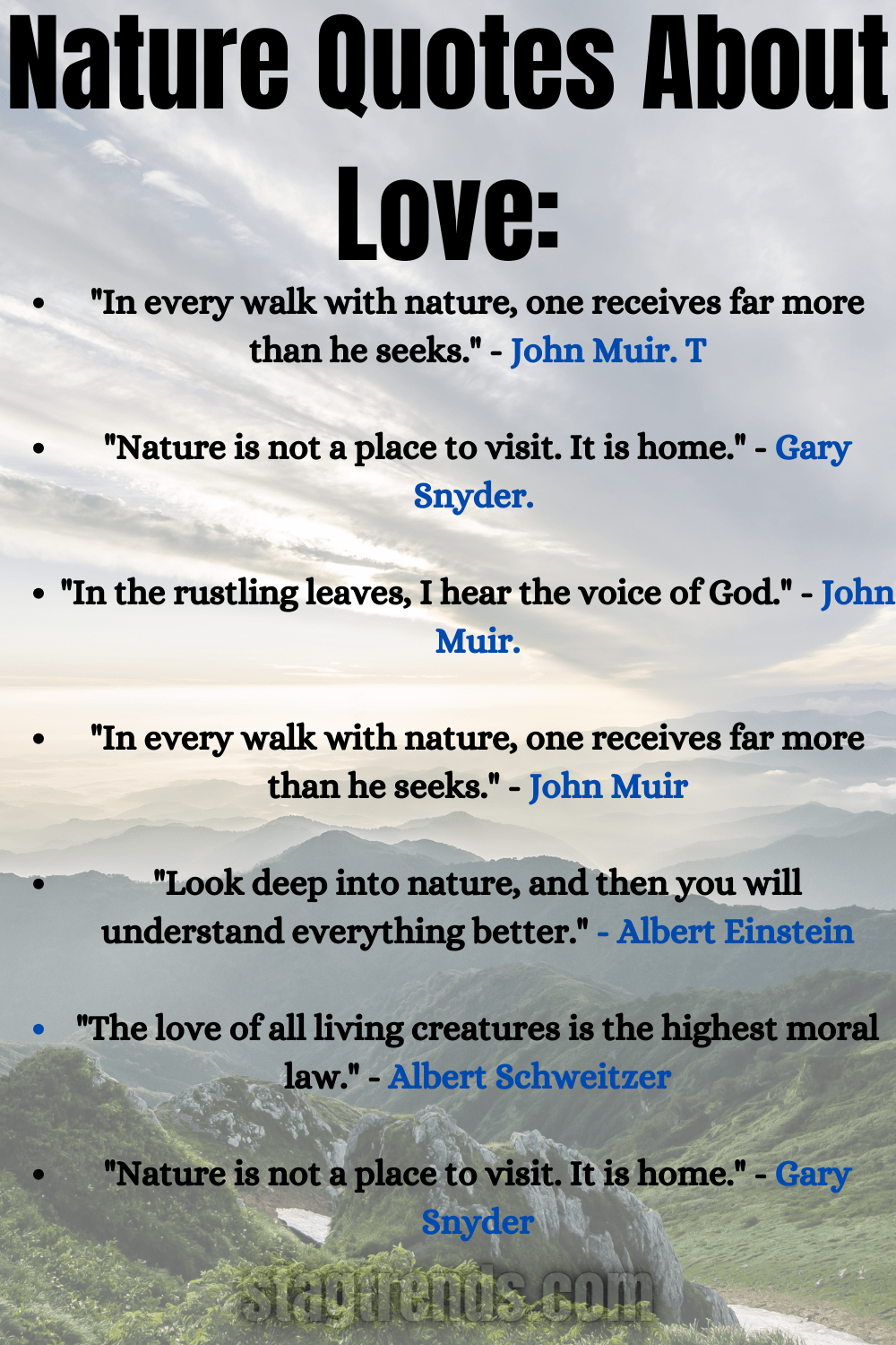 Nature Love Quotes: Nature Quotes About Love