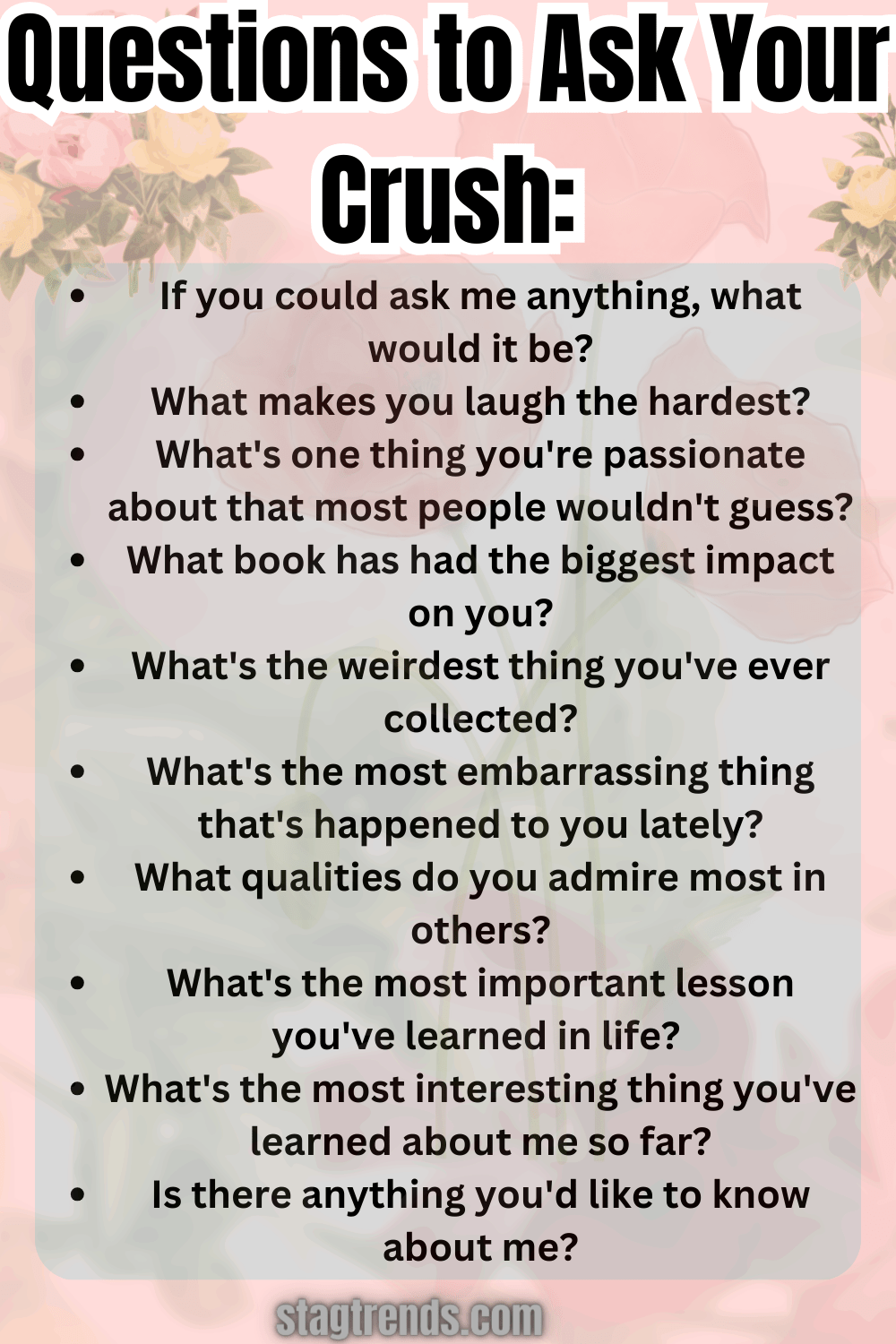 21 Questions to Ask Your Crush