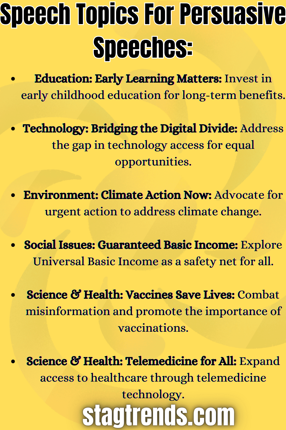 Speech Topics For Persuasive Speeches
