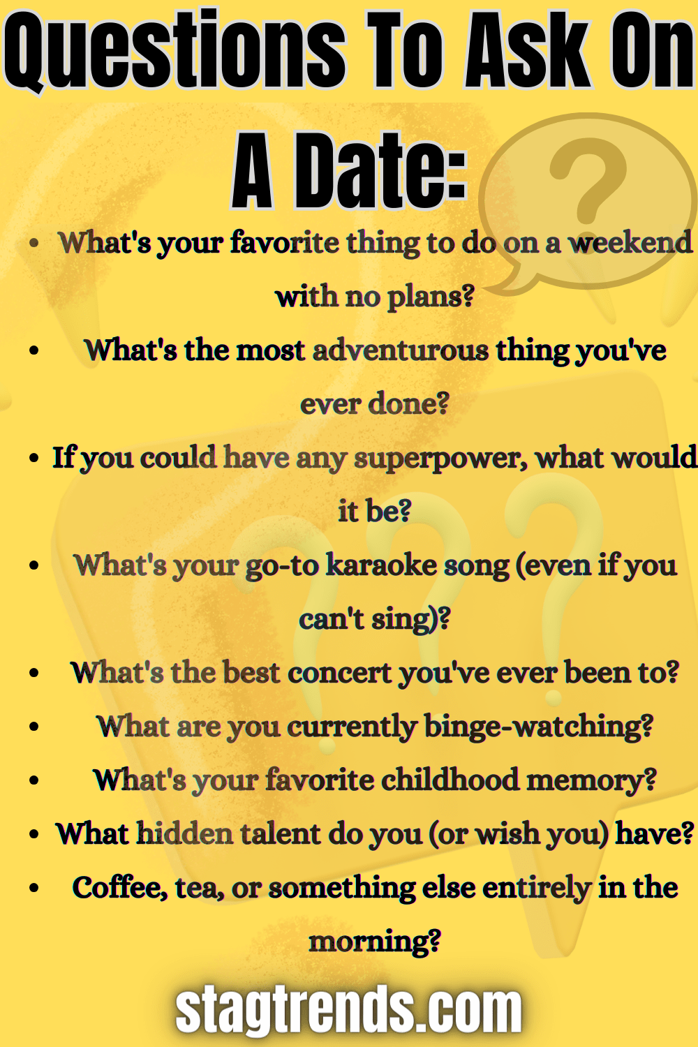 Questions On First Date, Question To Ask On First Date