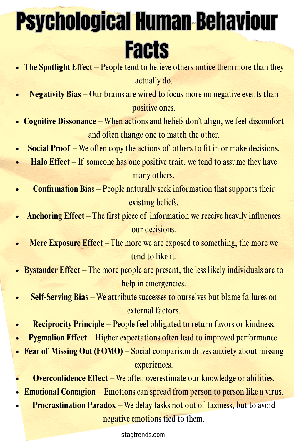 16 Psychological Facts About Human Behaviour You Should Know